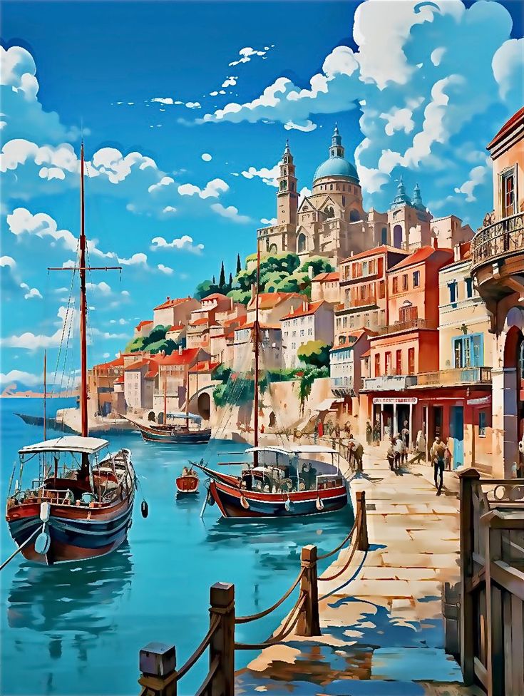 Port de Marseille | Paint by Diamonds Kit – Paint with Gemz